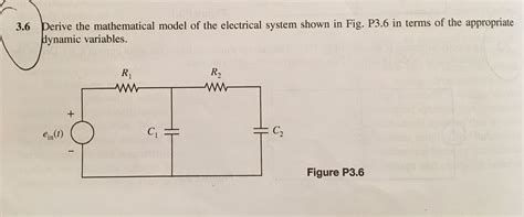 solved derive the mathematical model of the electrical