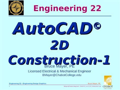 Ppt Bmayer Engr 22lec 02dconstruction 1ppt 1 Bruce Mayer Pe Engineering