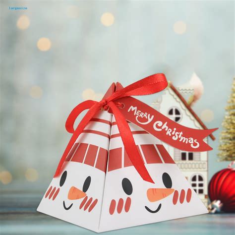 Ls กล่องของขวัญ กล่องขนม ริบบิ้น สีแดง 50 ชิ้น Largesize Th Thaipick