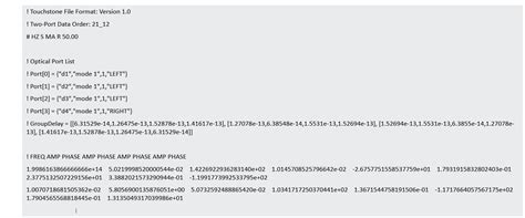 S Parameter File Formats Ansys Optics