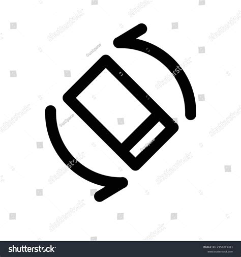 Rotate Screen Icon Vector Flat Design Stock Vector Royalty Free