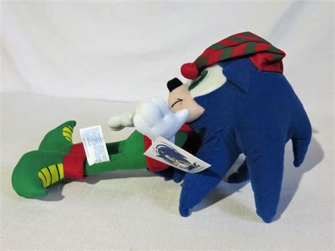Nwt Sonic 12” Toy Network Plush Sonic The Hedgehog Christmas Santa Elf