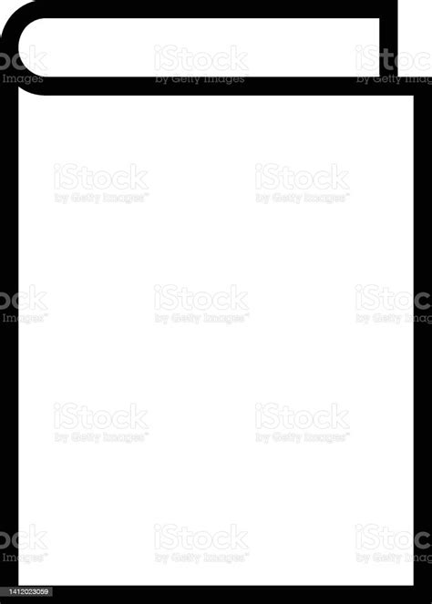 인터넷 페이지 응용 프로그램 상점 등에 적합한 현대 개요 표지판 편집 가능한 획 흰색 배경에 격리 된 빈 덮개가있는 노트북 또는 일기의 라인 아이콘 0명에 대한 스톡 벡터