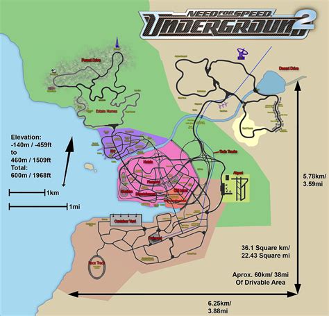Nfsu2 Original Concept Map R Needforspeed
