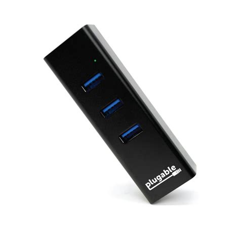 Plugable USB Port Bus Powered Hub With Gigabit Ethernet Plugable Technologies