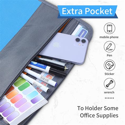 Expanding File Folder With Zipper 13 Pockets Accordian Files Organiser Accordion Zip Document