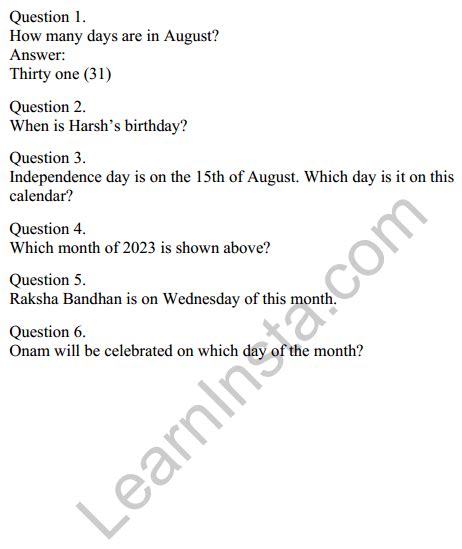 A Day At The Beach Class 2 Worksheet With Answers Maths Chapter 1