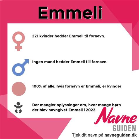 Emmeli Statistik Betydning Popularitet Navneguiden Din Guide