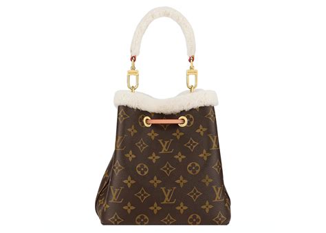 Louis Vuitton Neonoe Bb Brown In Coated Canvasshearling With Gold Tone