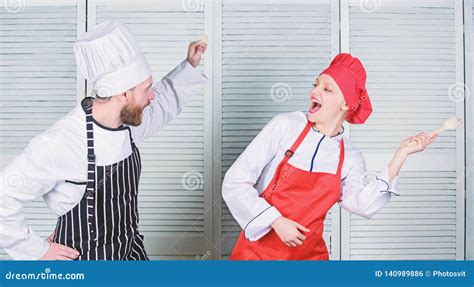 Culinary Battle Mature Bearded Men Professional Restaurant Cooks