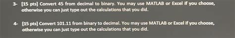 Solved 3 15 ﻿pts ﻿convert 45 ﻿from Decimal To Binary You