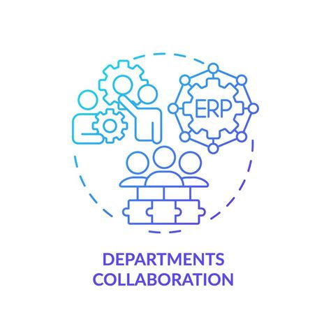 Gradient Department Collaborations Icon Concept Isolated Vector Enterprise Resource Planning
