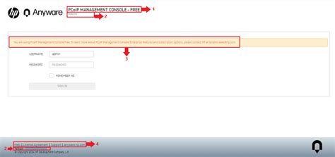 Log In To The Web User Interface Pcoip Management Console 24 10 Administrators Guide