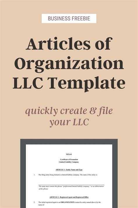 Articles Of Organization Llc Template — Hyke Business Plan Template