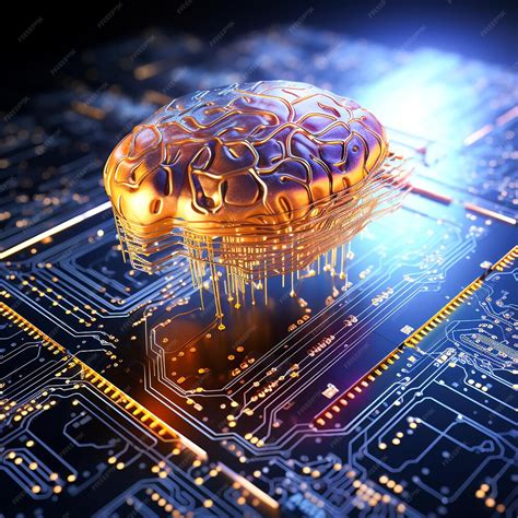 Premium Ai Image Microprocessor With Brain Generate By Ai