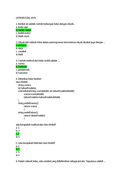 Latihan Soal Java Pdf