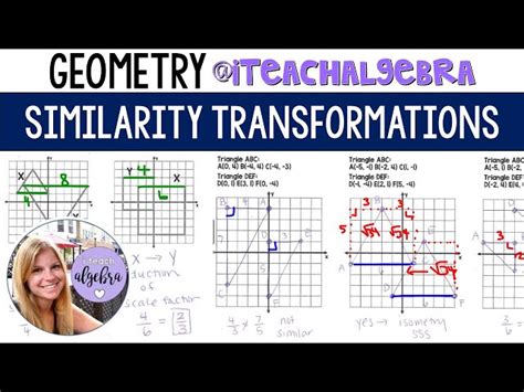 Geometry Similarity Transformations On The Coordinate Plane Youtube Worksheets Library