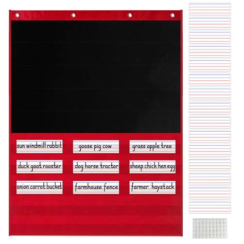 Buy Voiakiu 2 Pcs Pocket Chart For Classroom Classroom Pocket Chart