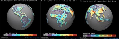 World Population Density 3d View Kinda Explaining A Lot Of Clics R
