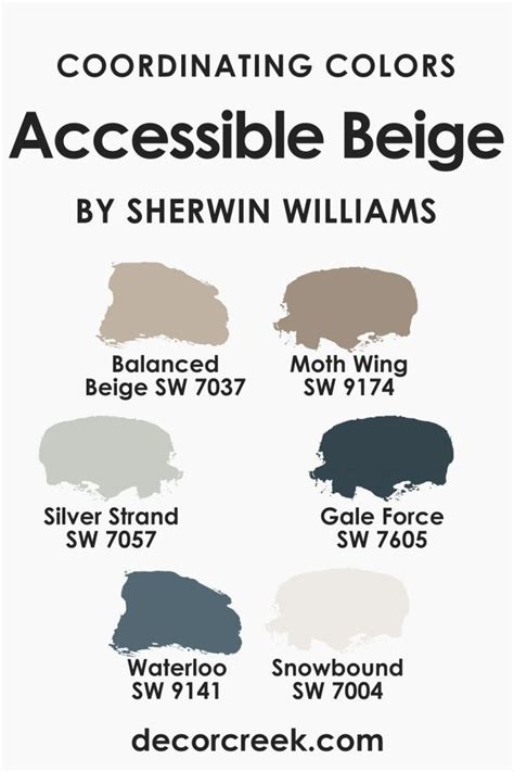 Coordinating Colors Of Accessible Beige Sw 7036