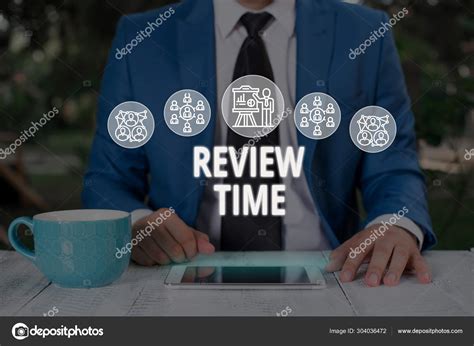 Text Sign Showing Review Time Conceptual Photo To Think Or Talk About Something Again Set
