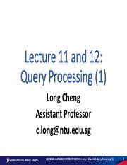 Query Processing In Database Systems Storage Indexing And Course Hero