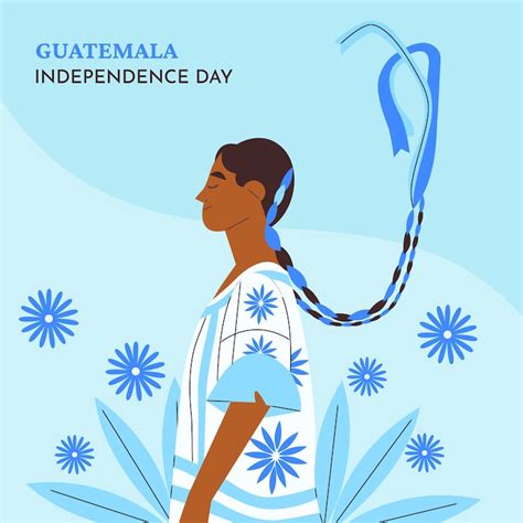 플랫 독립 과테말라 그림 무료 벡터