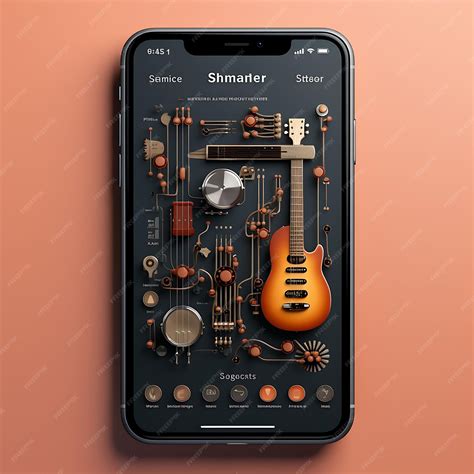 Premium Ai Image Mobile App Design Of Music Instrument Tuning App