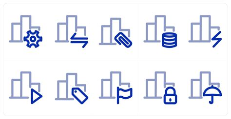 A Set Of 10 Bar Graph Icons As Graph Setting Graph Sync Graph Link
