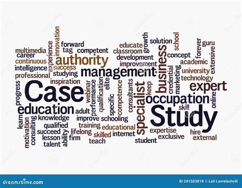 Word Cloud With CASE STUDY Concept Isolated On A White Background Stock Illustration