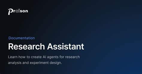research assistant praisonai documentation
