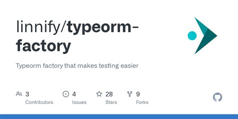 Github Linnifytypeorm Factory Typeorm Factory That Makes Testing Easier