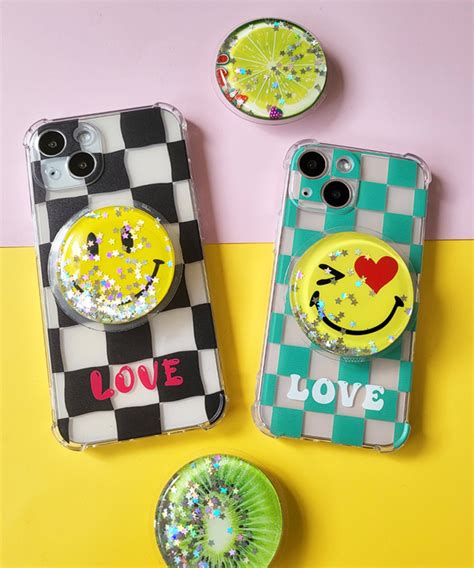 글리터 스마트톡 투명 젤리 핸드폰 케이스 아이폰 14 15 프로 Pro Max Mini 갤럭시s23 S24 플러스 울트라