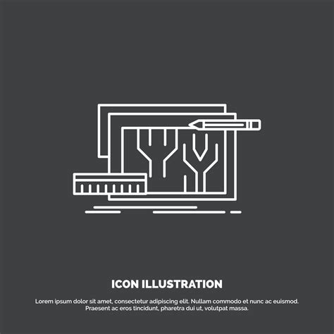 Architettura Planimetria Circuito Design Ingegneria Icona Linea Vettore Simbolo Per Ui E Ux