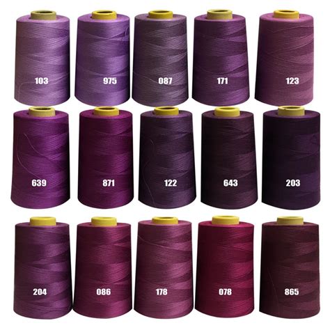 Purple Thread Sew All Polyester Thread Spool Filament 40s2 Purple