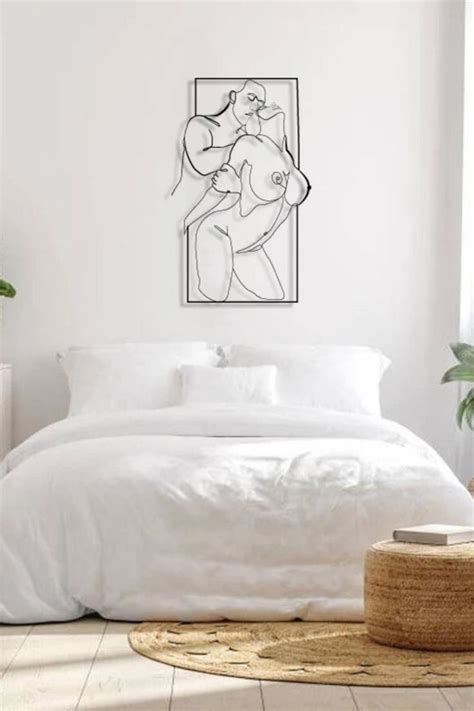 We Bring Adult Content One Line Metal Wall Art To Your Private Living Space Erotic Nudity