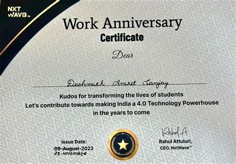Aniket Deshmukh On Linkedin Workanniversary Oneyearat Gratitude