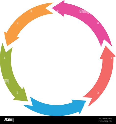 Arrow Circle Template Color Steps Data Infographic Stock Vector Image Art Alamy
