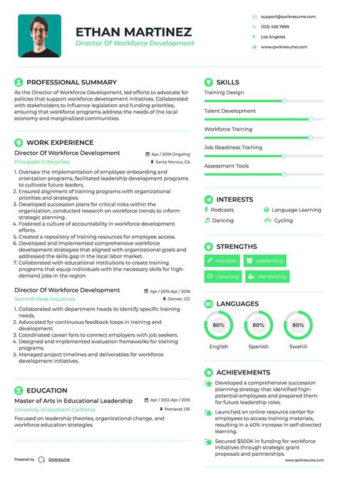 10 Director Of Workforce Development Resume Samples And Templates For 2025