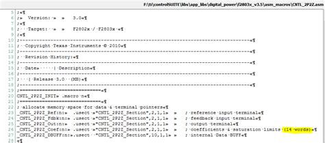Compiler TMS320F28035 Digital Power Library Bug For Two Pole Two Zero