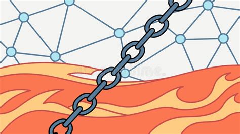 Chain Over Abstract Network Landscape Futuristic Connection Vector Design Generative Ai Stock