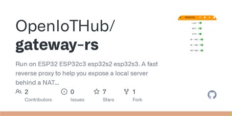 Github Openiothub Gateway Rs Run On Esp32 Esp32c3 Esp32s2 Esp32s3 A Fast Reverse Proxy To