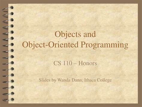 Ppt Objects And Object Oriented Programming Powerpoint Presentation