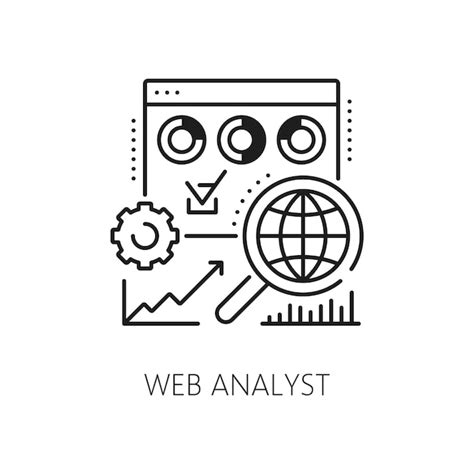 Premium Vector Web Analyst It Specialist Icon Data Management