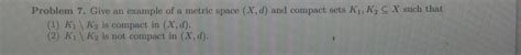 solved problem 7 ﻿give an example of a metric space x d
