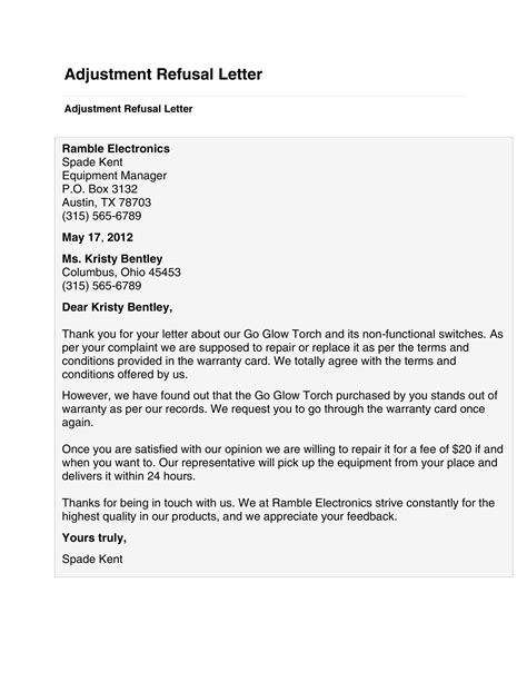 41 Editable Adjustment Letter Templates [and Examples] ᐅ Templatelab