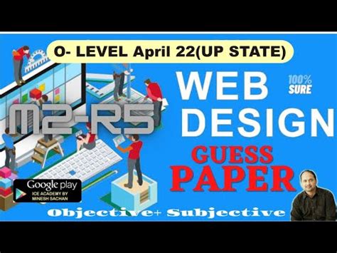 O Level M2R5 Web Design April2022 UP STATE Most Important MCQ 100 Important Designing