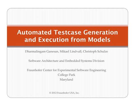 Automated Test Case Generation And Execution From Models Pdf