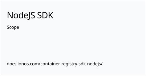 Scope Nodejs Sdk