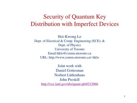 Ppt Quantum Key Distribution Powerpoint Presentation Free Download Id885274